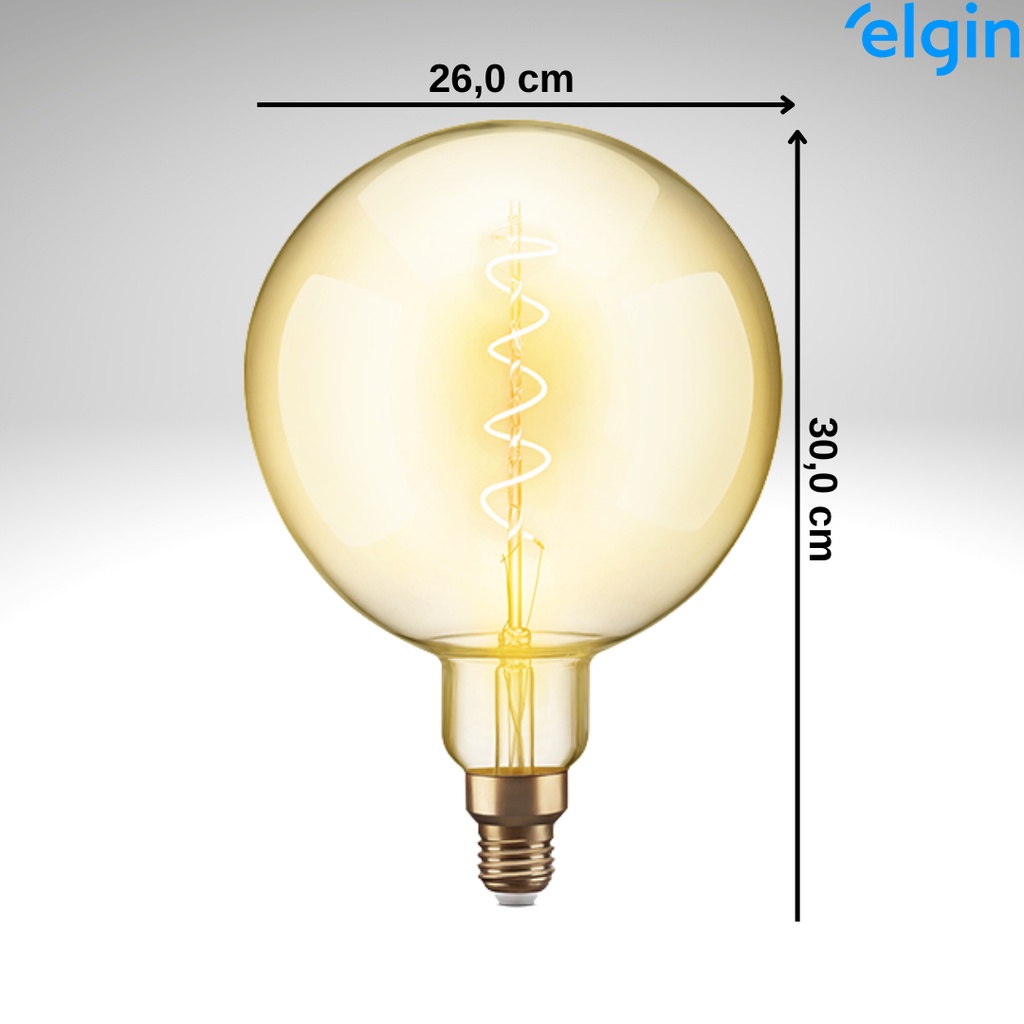 Lampada Filamento Led G200 4w Biv 2200k Ambar - Elgin | Shopee Brasil