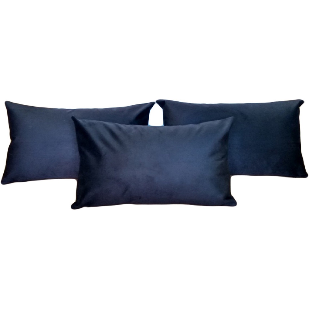 Kit 3 capas de Almofadas Retangular Baguete Em Suede 50x30 cm | Shopee ...