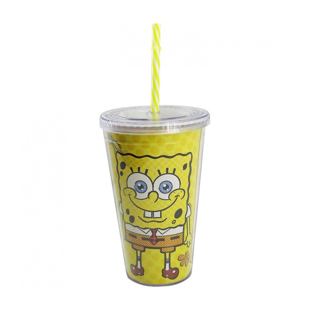 Copo Com Canudo Bob Esponja Brothers Shopee Brasil
