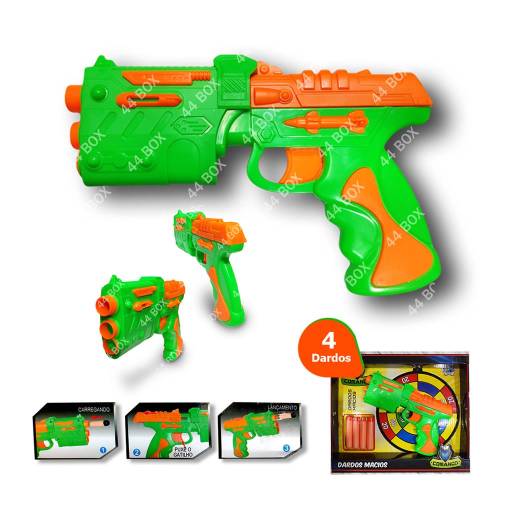 Pistolinha Verde Lancador de Dardos Nerf Brinquedo | Shopee Brasil
