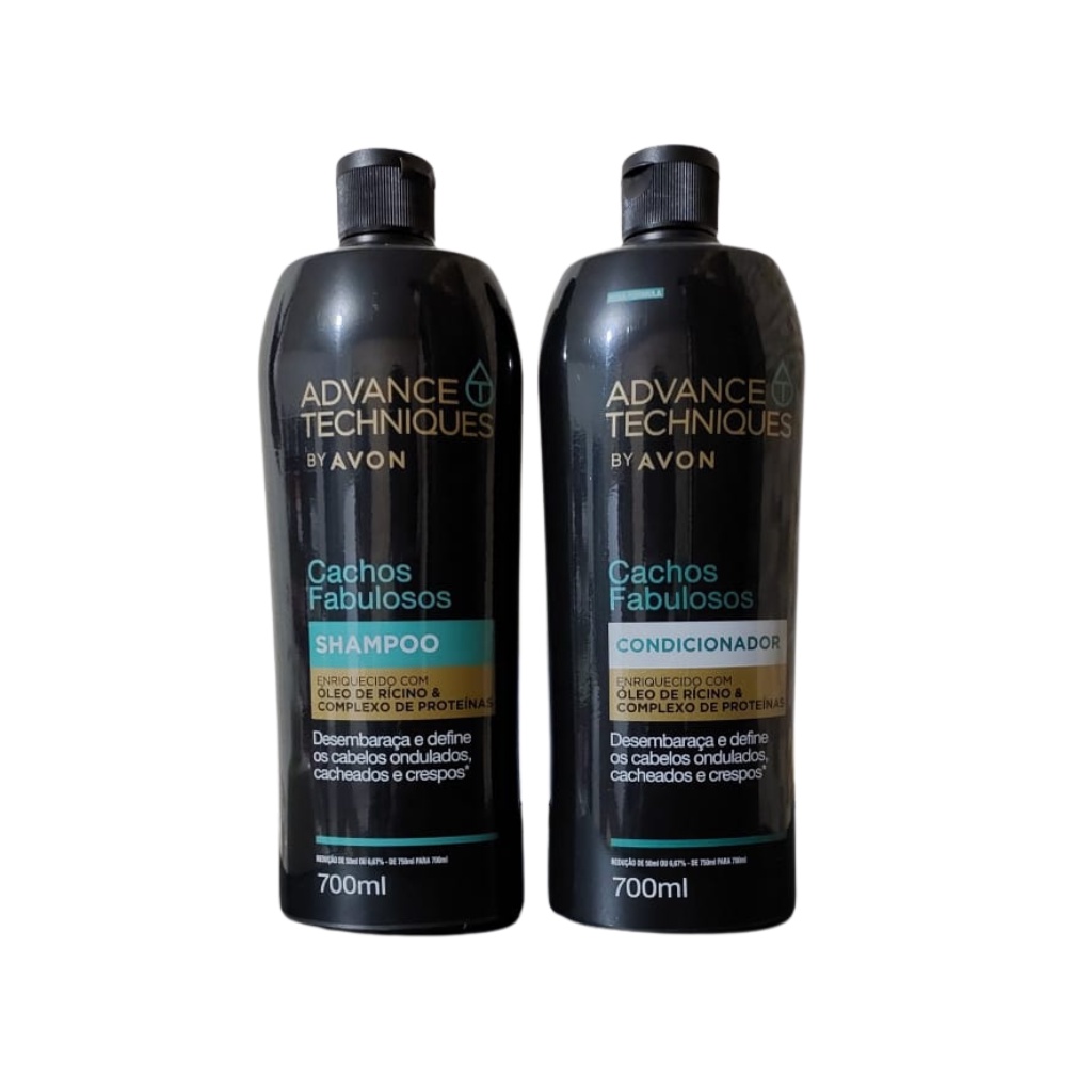 Shampoo e Condicionador Avon Cachos fabulosos Advance Techniques 700ml ...