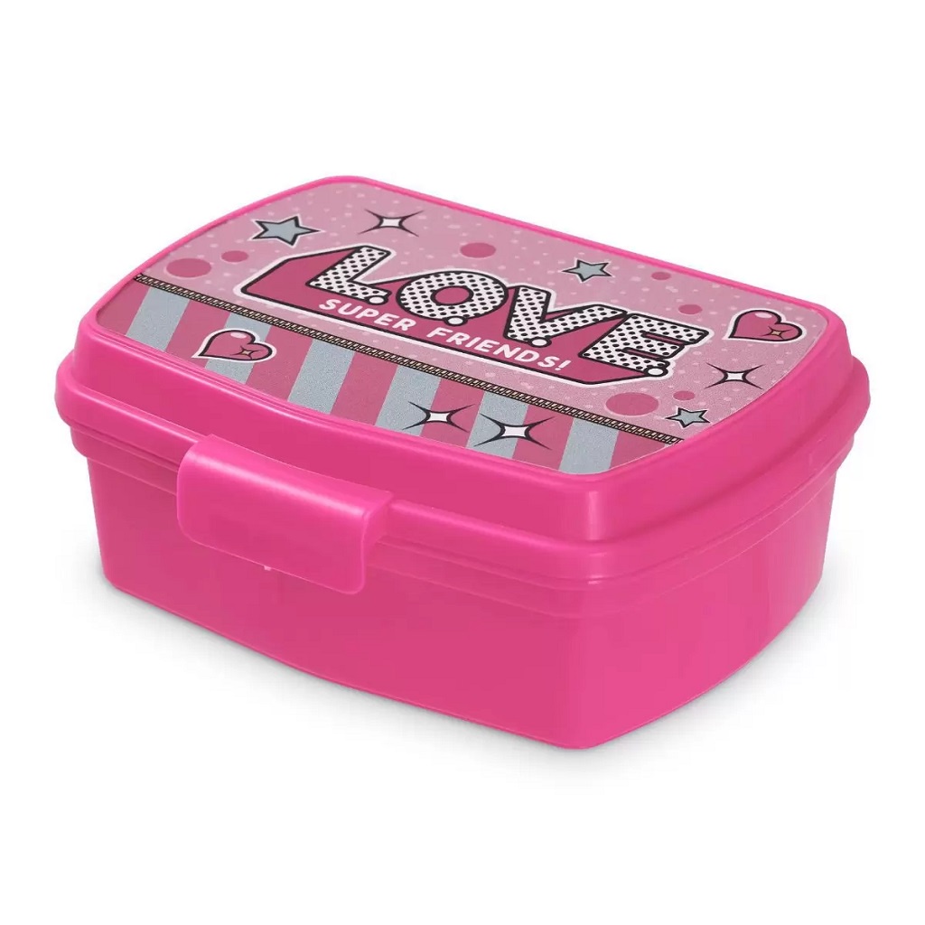 Lancheira Plastica Infantil Com Divisoria E Trava Love | Shopee Brasil