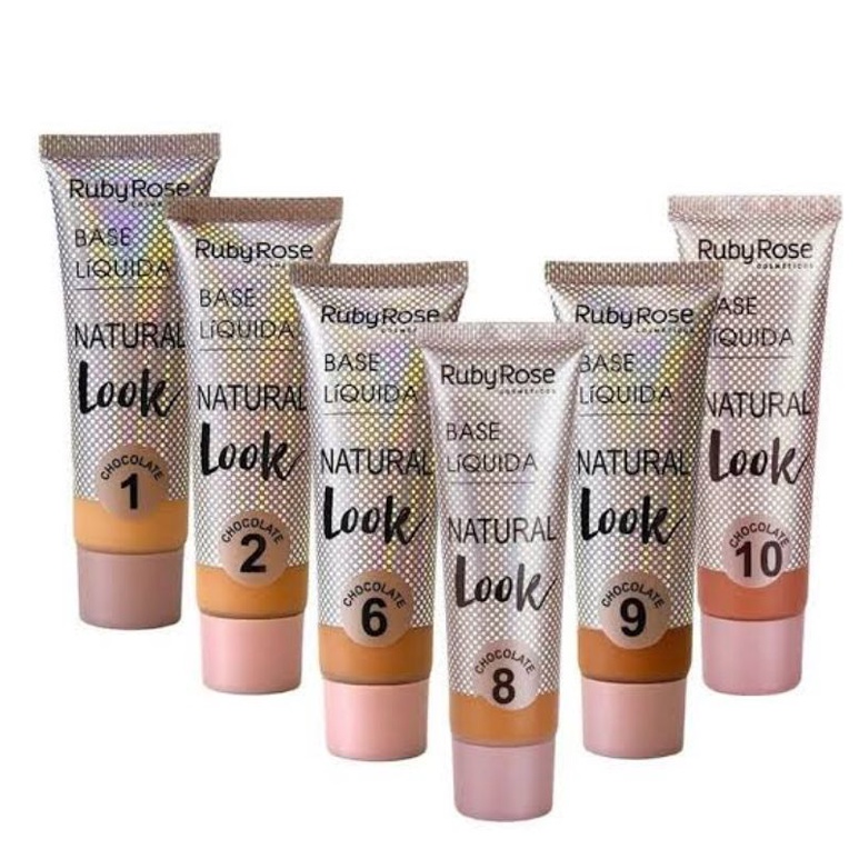 Base Liquida Natural Look Chocolate - Ruby Rose | Shopee Brasil