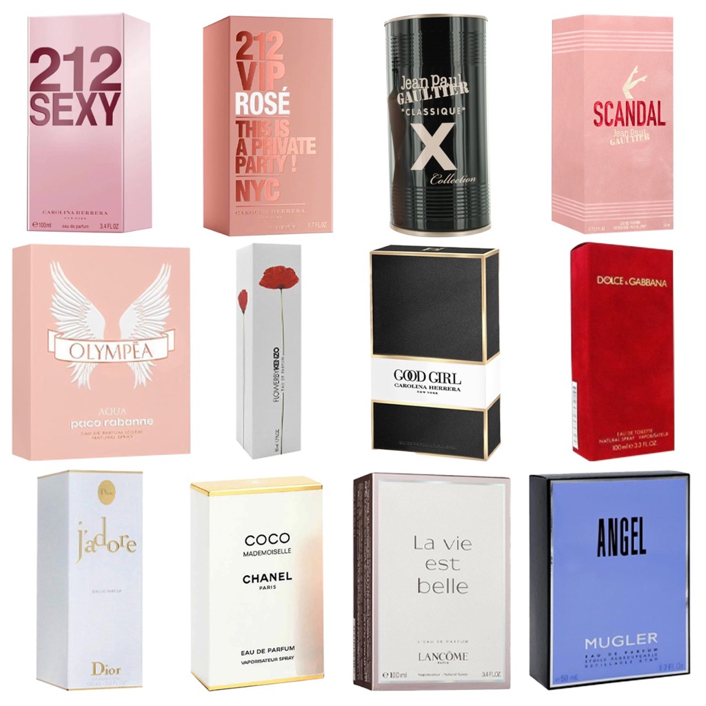 Perfume Importado Feminino 50ml Marcas Famosas de Alta Fixação ...