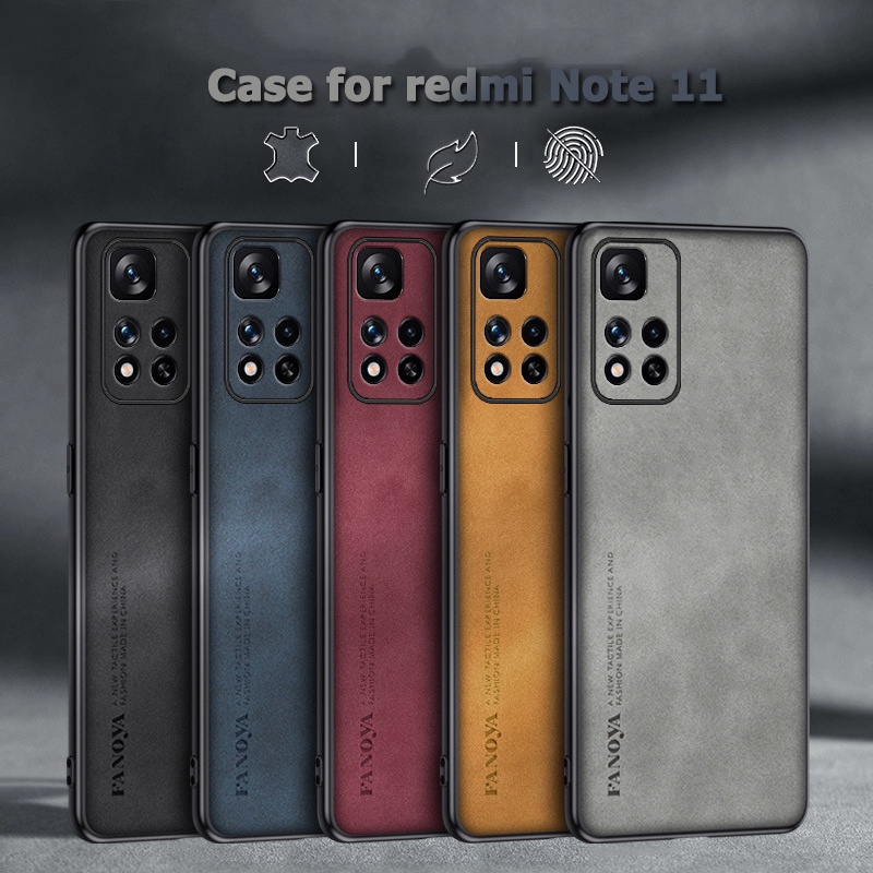 Luxury texture Leather TPU Soft Back Cover Phone Shockproof Case for xiaomi redmi note 11 pro ...