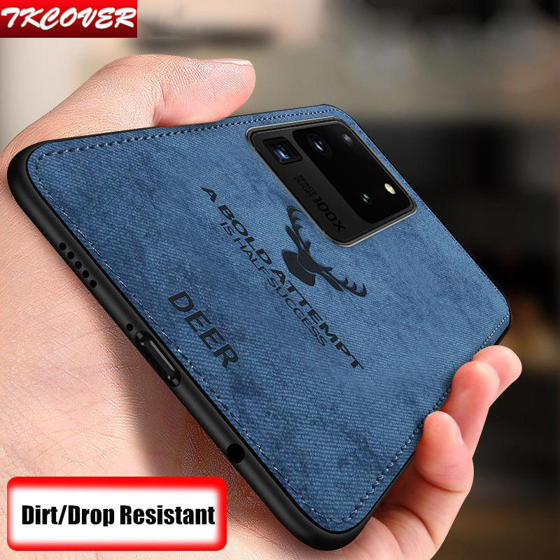Samsung Galaxy S20 S10 Plus Ultra S10e S10 Lite 5G A91 Phone Shockproof Case Classic Cloth Matte ...