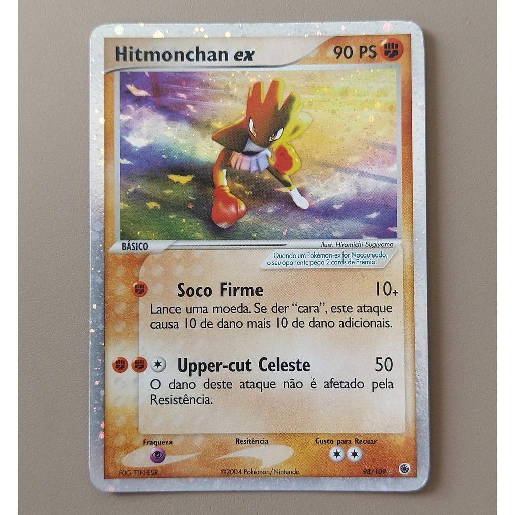 Carta Antiga Pokemon Hitmonchan ex 98/109 Ultra Rare Ex Ruby & Sapphire Original Card | Shopee ...