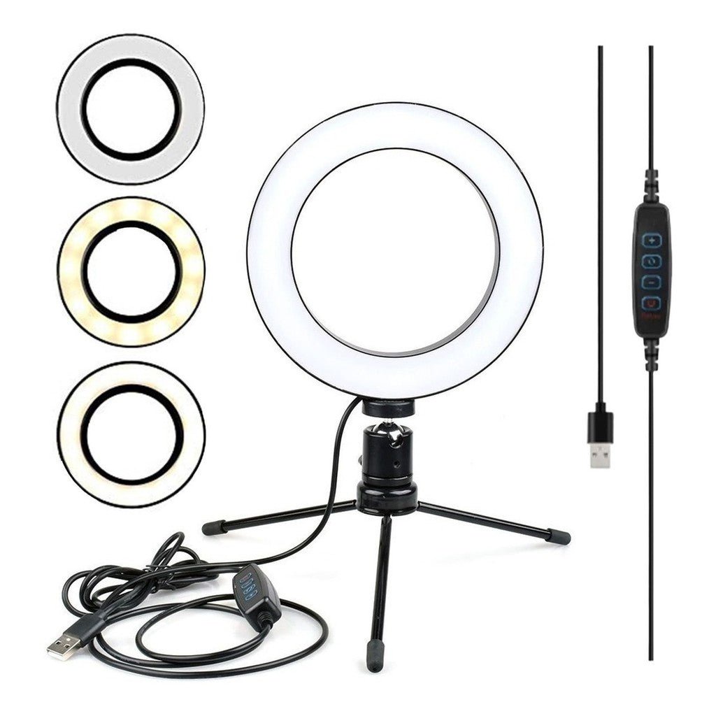 Ring Light de mesa - Tamanho 6 polegadas | Shopee Brasil