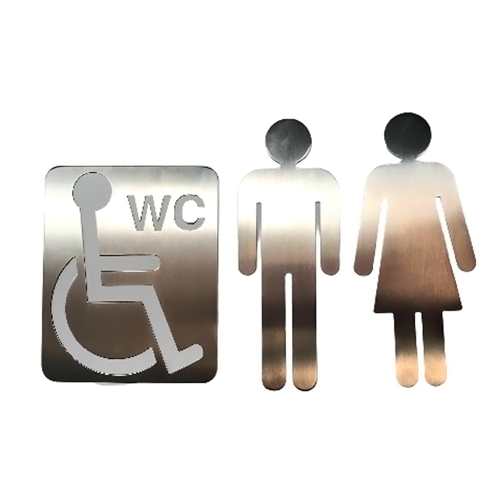 Kit Plaquinhas de Banheiro Feminino e Masculino + PNE | Shopee Brasil