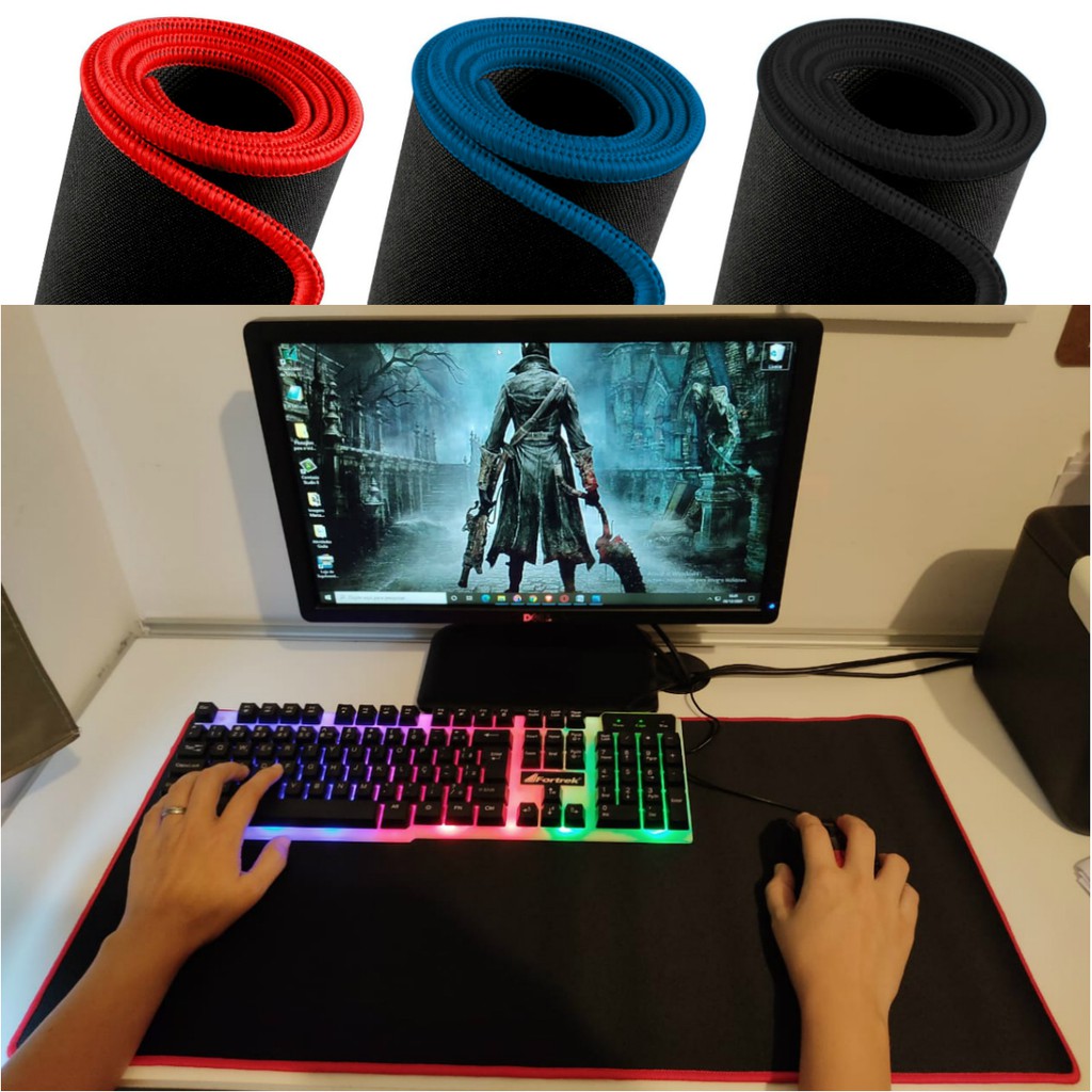 Mouse Pad Gamer Gigante 70x35Cm ou 79x30Cm ou 90x40Cm Grande Velocidade ...