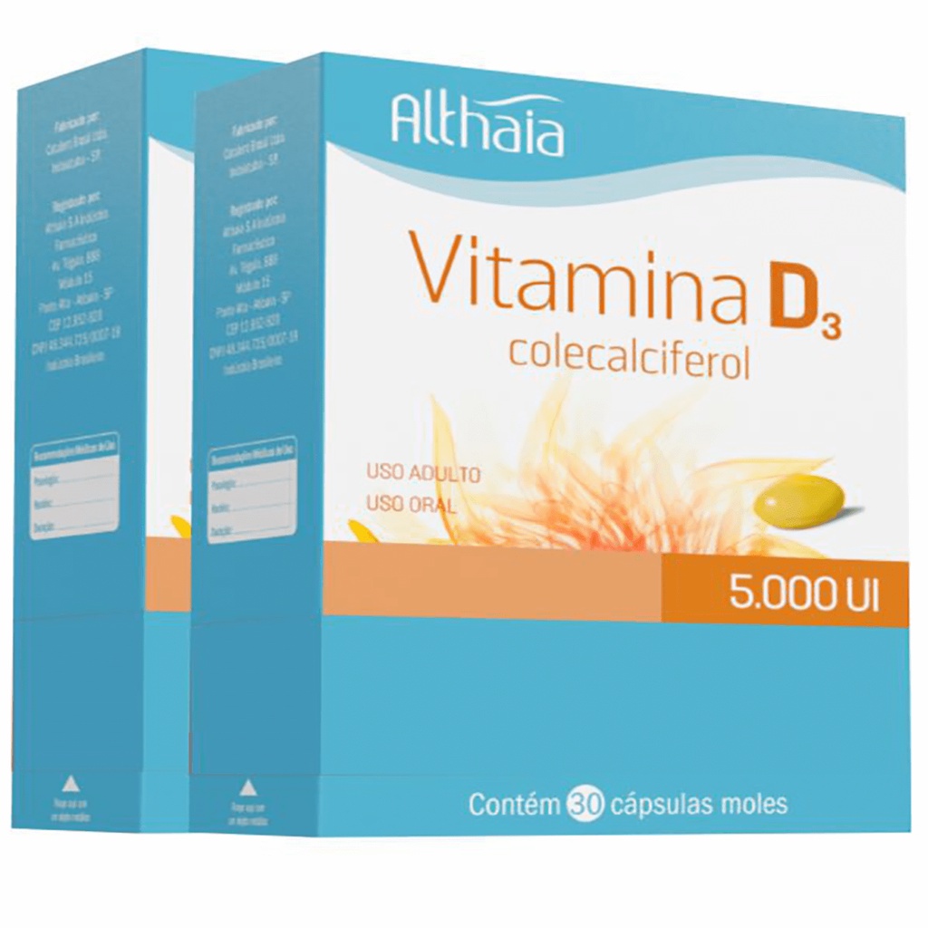 Vitamina D Althaia 10.000 UI 30 Cápsulas Aumento Da Imunidade E ...