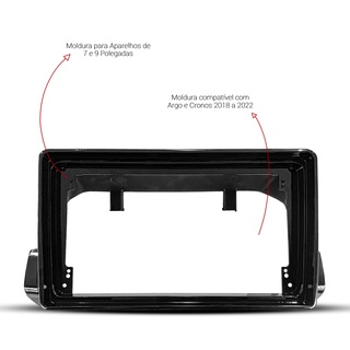 Moldura Multimidia Tela 7 e 9 Polegadas Fiat Argo e Cronos | Shopee Brasil
