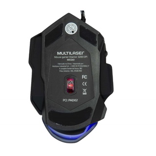 MOUSE MULTILASER WARRIOR MO261 GAMER 3200DPI 3 | Shopee Brasil