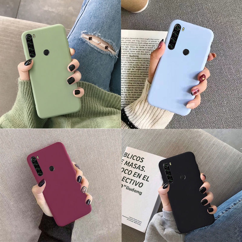 Capa De Resistente A Cobertura Total Cor Lisa Fosca Para Redmi Note 8 ...