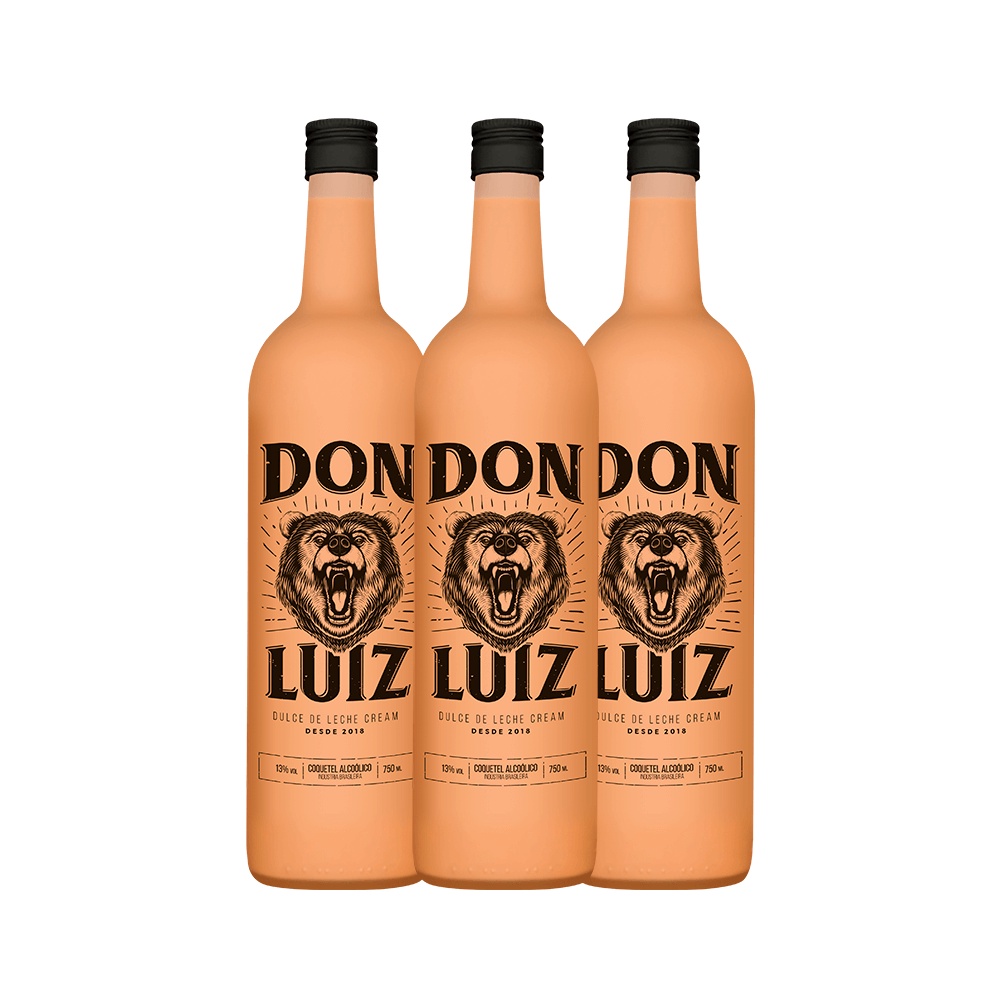 Licor Doce de Leite Don Luiz Kit 3 garrafas 750ml | Shopee Brasil