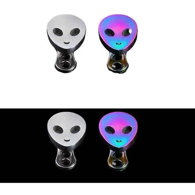Topo E Base Piercing Microdermal Surface Titânio Alien 4mm unidade ...