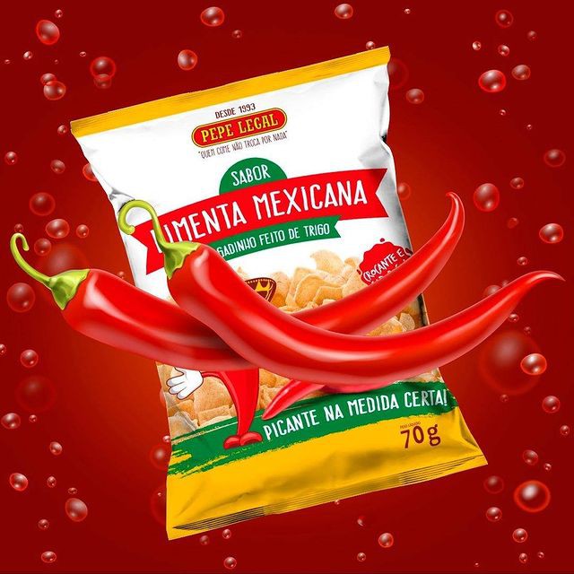 Salgadinho Couro Pimenta Mexicana 70g - Pepe Legal | Shopee Brasil