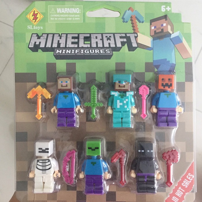 Brinquedo Minecraft Figura Lego Bloco Import | Shopee Brasil