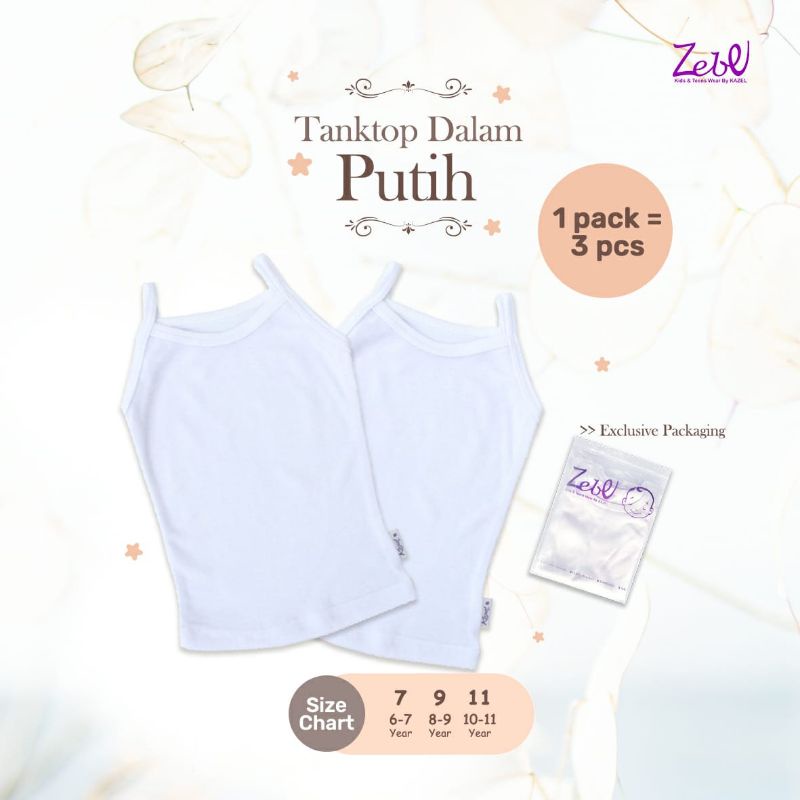 Camiseta Zebe Em Branco & Tanktop (3 pcs , Idades De 6-11 Anos) | Shopee Brasil