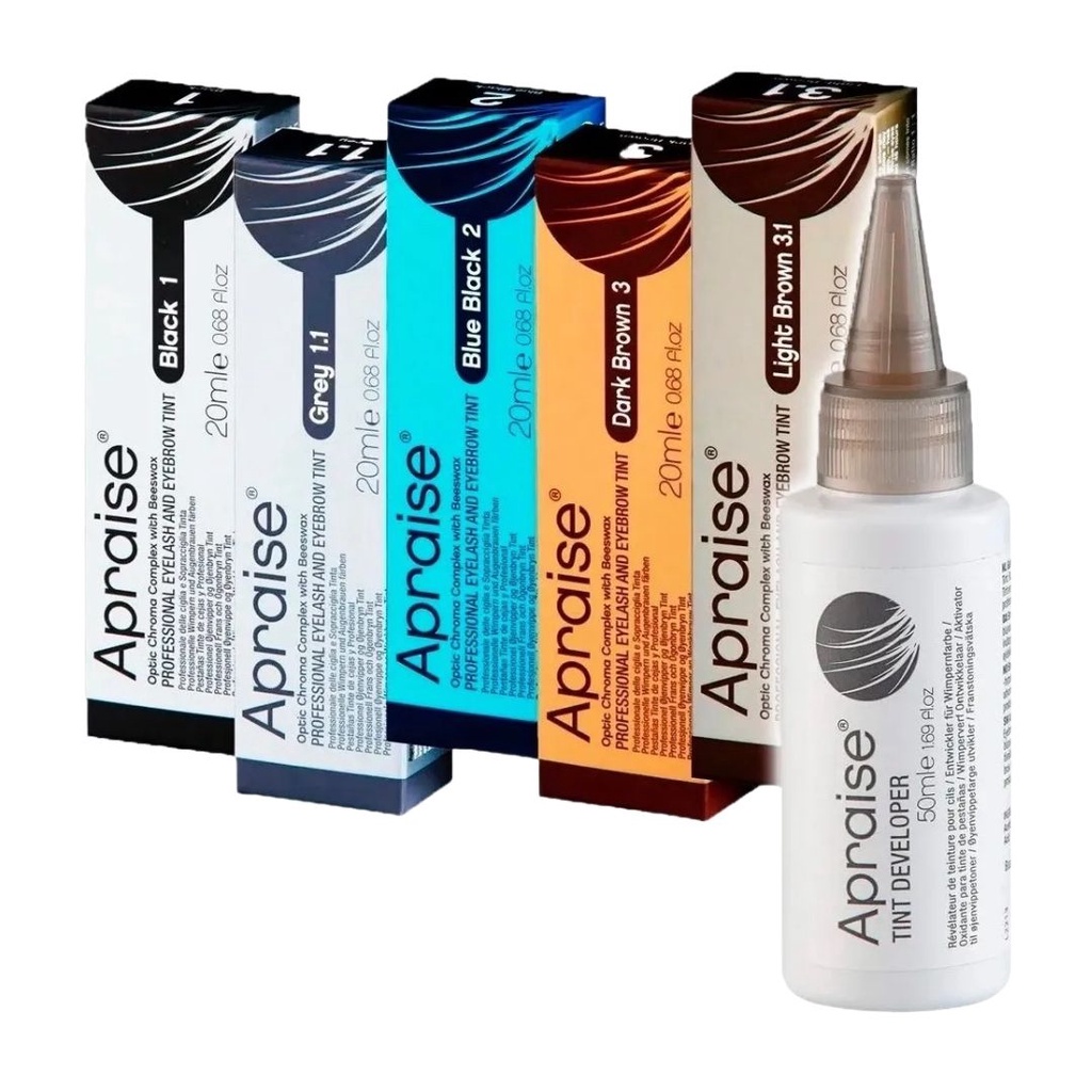 Kit Tintura Apraise + Oxidante 3% 50ml para cílios e sobrancelhas ...