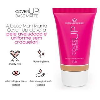 Mari Maria Base Cover Up Base Liquida Matte Escolha sua Cor | Shopee Brasil