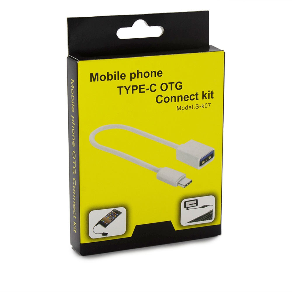 CABO ADAPTADOR TYPE C OTG USB MOBILE PHONE S-K07 | Shopee Brasil