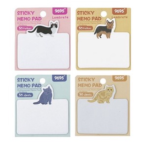 Bloco postite post it Adesivo com 30 folhas 70x68 mm Cachorro e Gatos ...