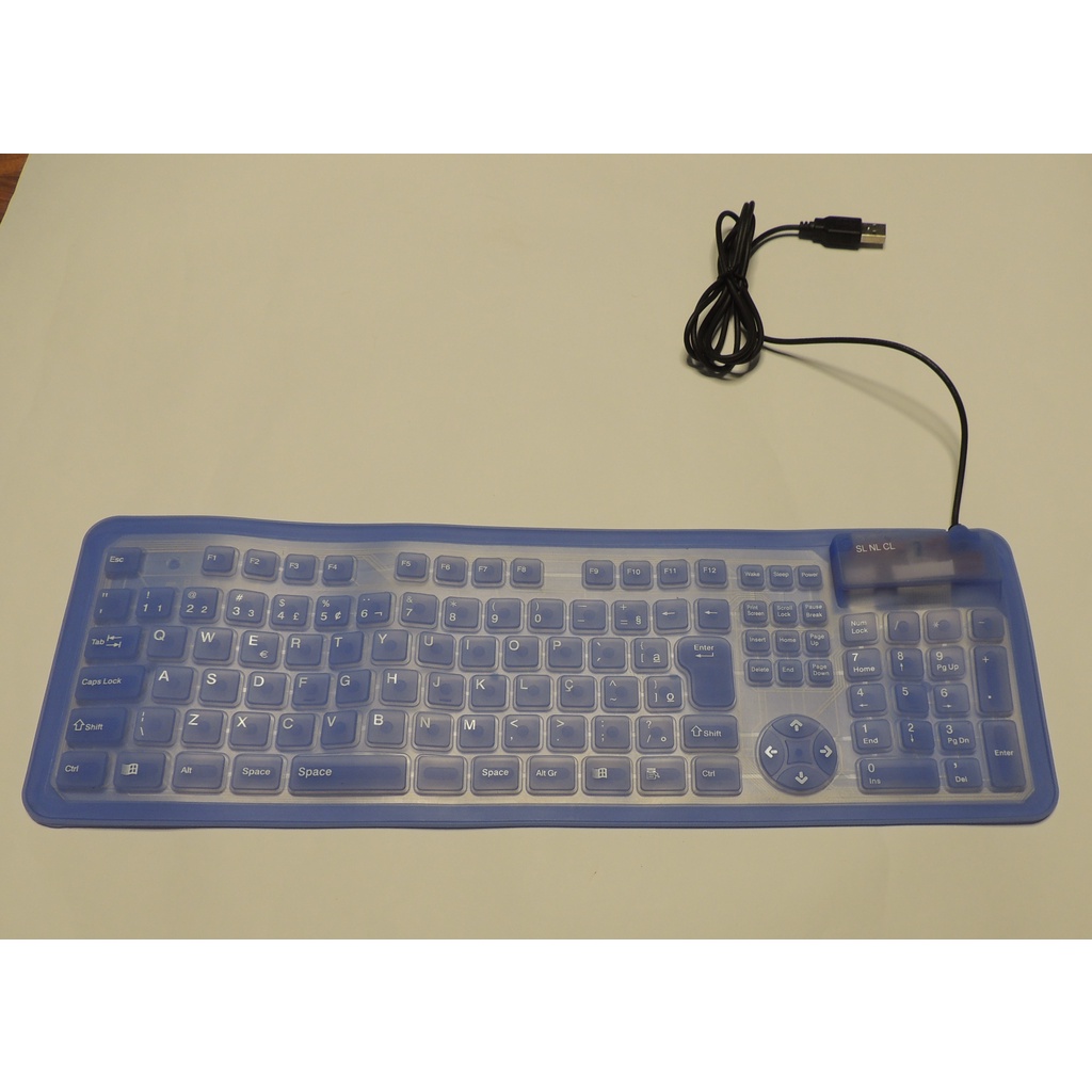 Teclado emborrachado Silicone, Azul - PC e Notebook | Shopee Brasil