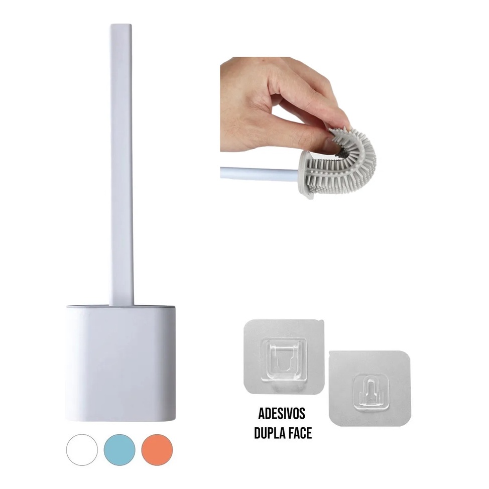 Escova Sanitaria Limpar Vaso Sanitario Privada Silicone Base Lavatina ...
