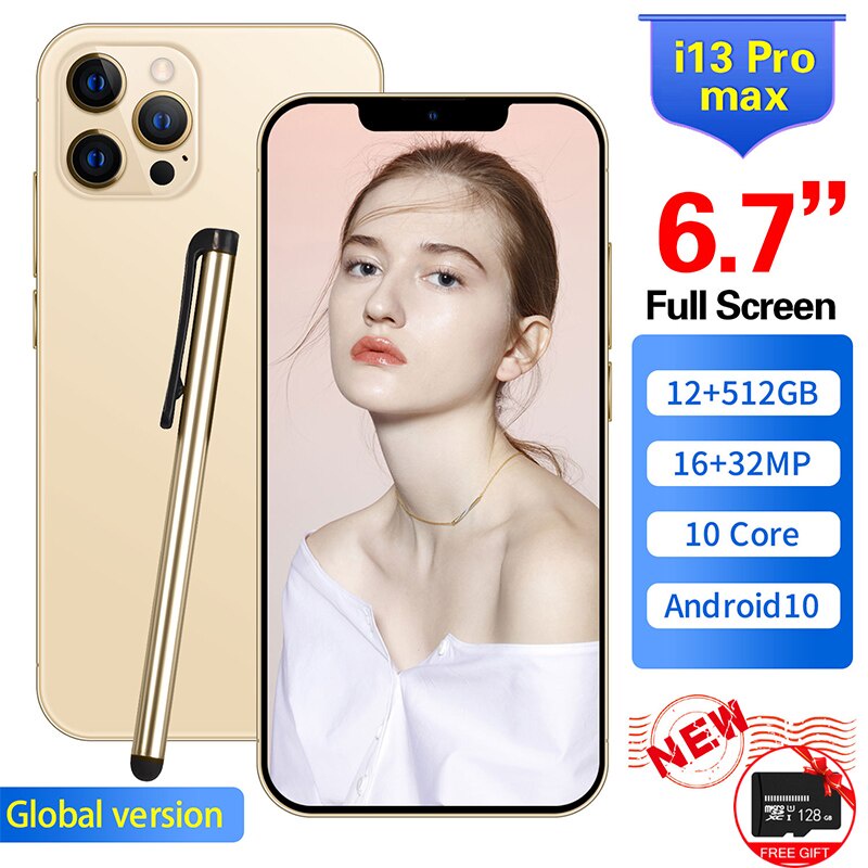 Smartphone Android I13 Pro Max 6.7 Polegadas Tela U Face ID | Shopee Brasil