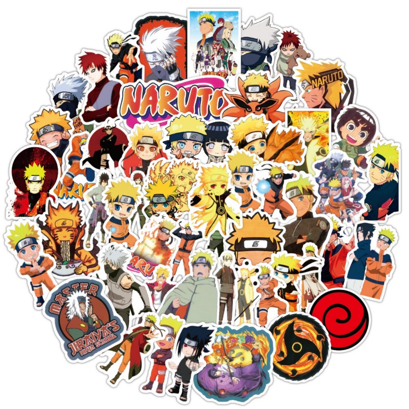 50Pcs Anime Naruto Stickers for Laptop Luggage Waterproof Sticker Decal ...