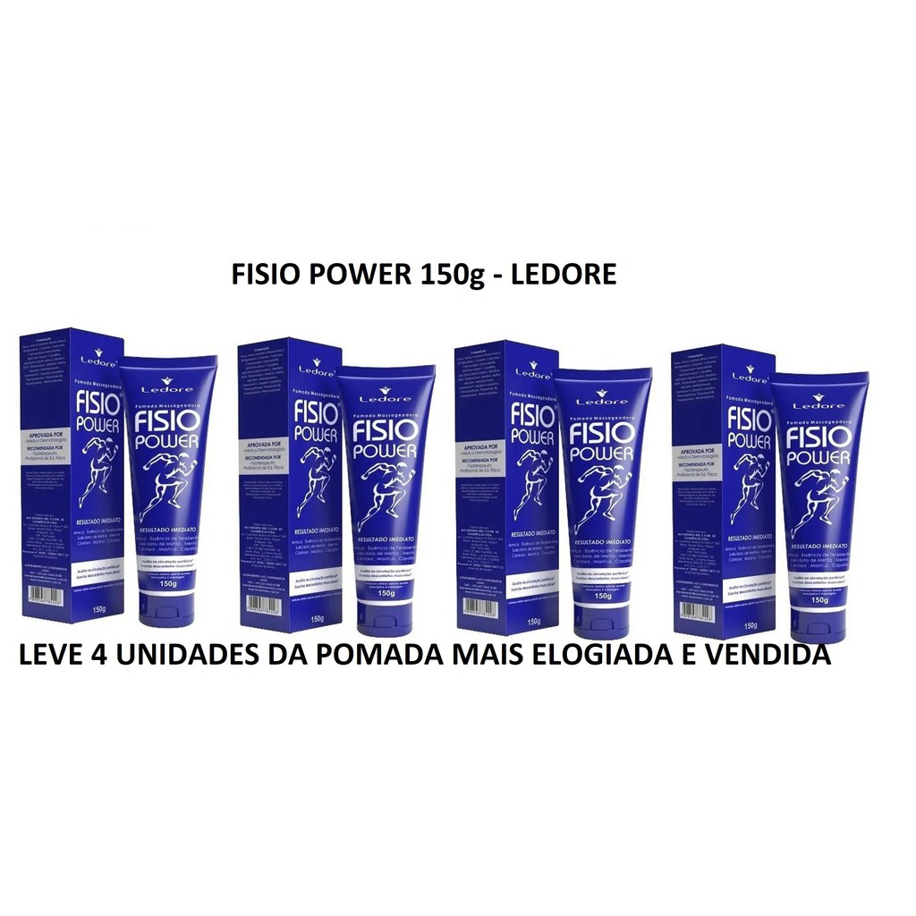 POMADA FISIOPOWER 150g 4 UNIDADES - LEDORE | Shopee Brasil
