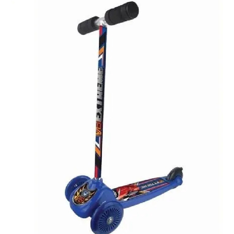 Patinete Skate Net 3 Rodas C/ Freio Azul Brinquedo | Shopee Brasil