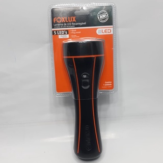 Lanterna de Led Recarregavel na tomada 5 Leds alto brilho bivolt foxlux ...