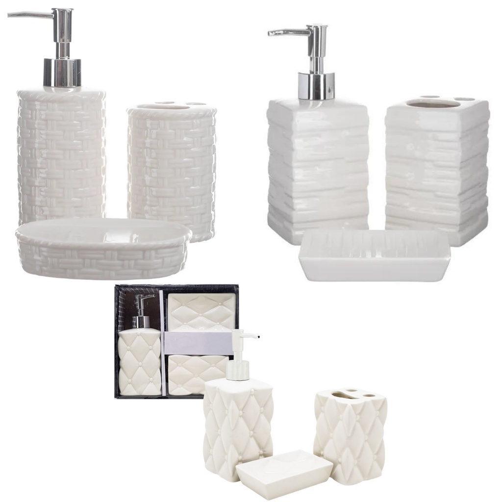 Kit Banheiro lavabo Kit jogo de Banheiro Bancada Linha Luxo | Shopee Brasil