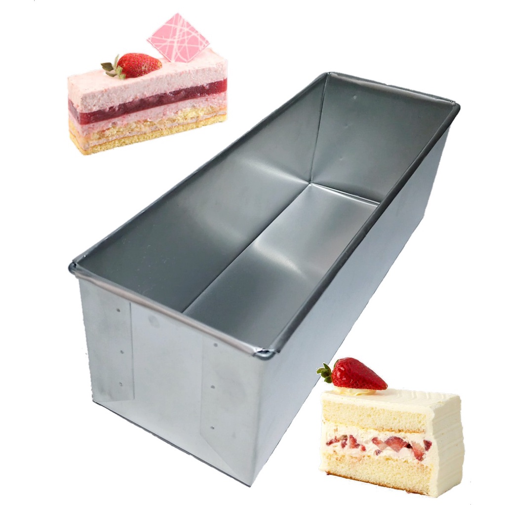 Forma Slice Cake Retangular Fatia Perfeita Alumínio Reforçado 30x10x10 ...