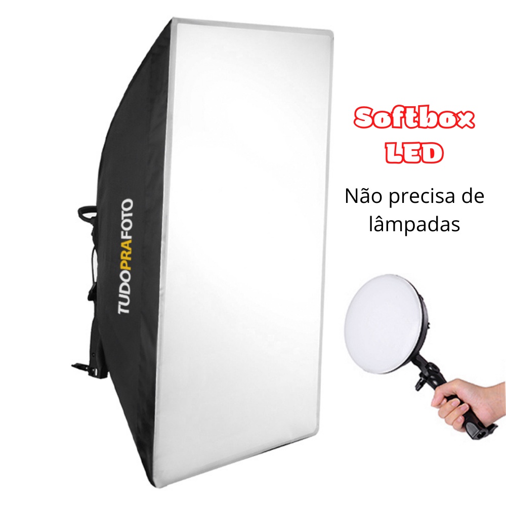 Softbox 50x70cm com Iluminador Led 50/60Hz Bivolt | Shopee Brasil