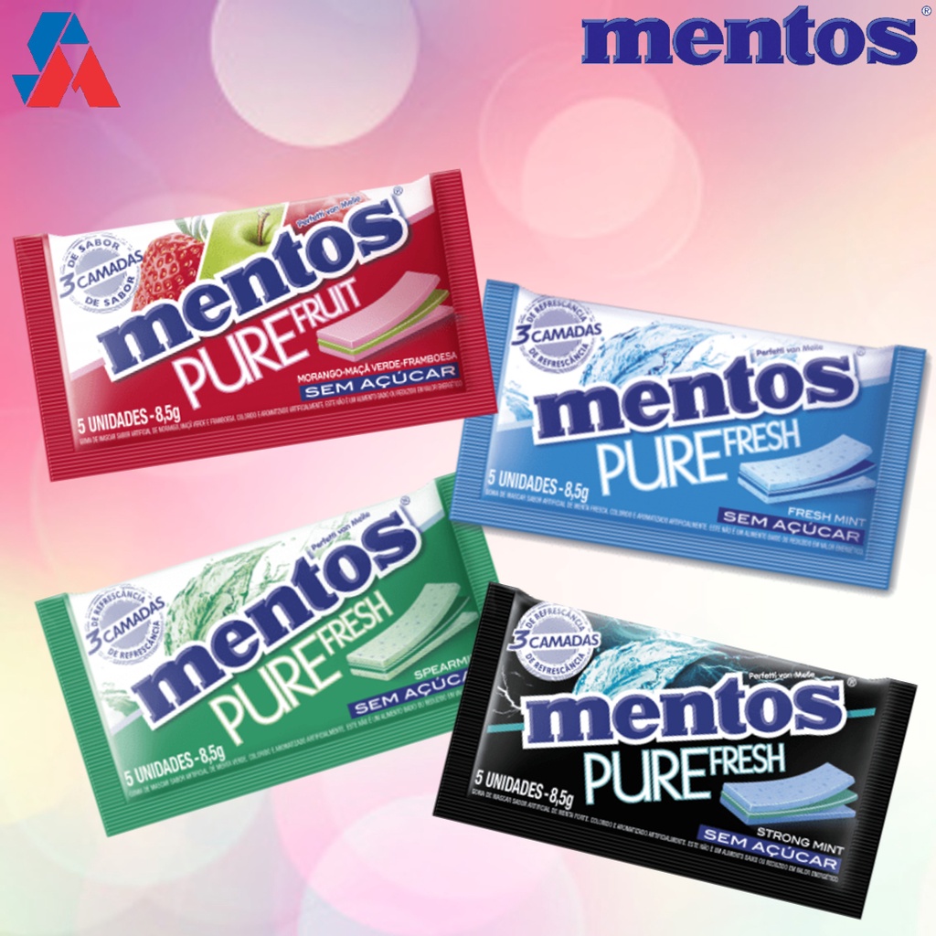 MENTOS - Chicle Pure Fresh 8,5g - DIVERSOS | Shopee Brasil