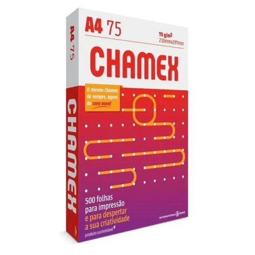 Papel Sulfite Chamex Office 75g A4 - Pacote Com 500 Folhas | Shopee Brasil
