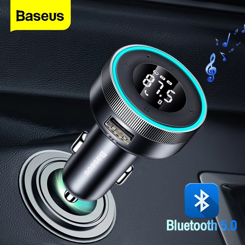 Baseus LED FM Tansmitter 3.4A Portas USB Sem Fio Bluetooth 5.0 ...