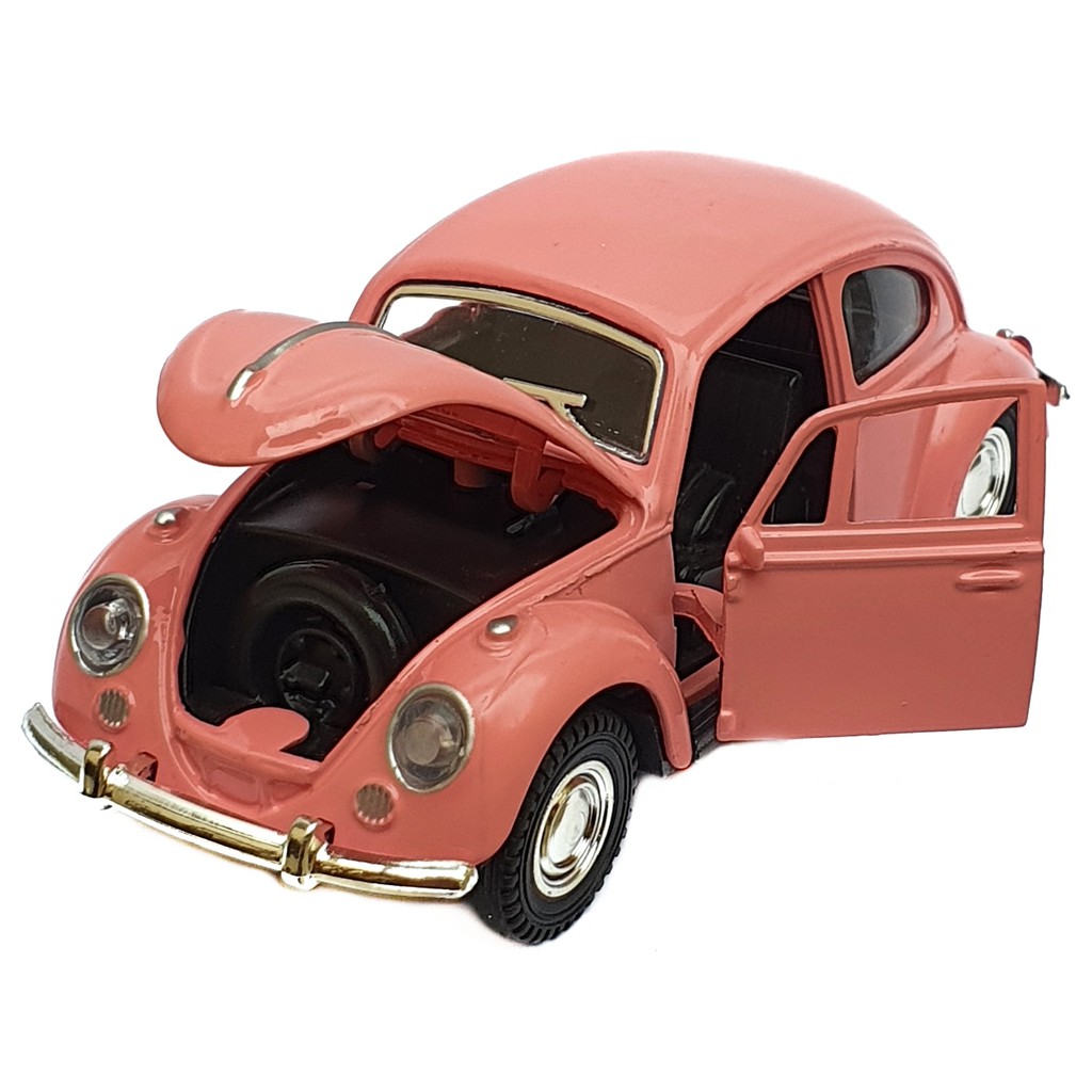 Carrinho Fusca Miniatura Coleção Com Feição de Metal Rosa | Shopee Brasil