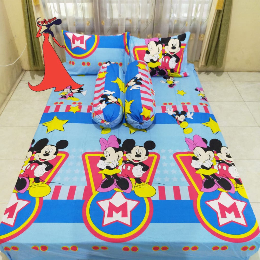 Cama Mickey Azul Linho | Shopee Brasil