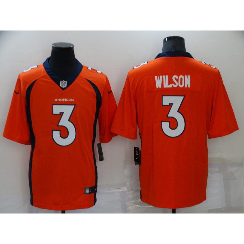 NFL Denver Broncos #3 Wilson #18 Manning #7 Elway Football Jersey Rugby ...
