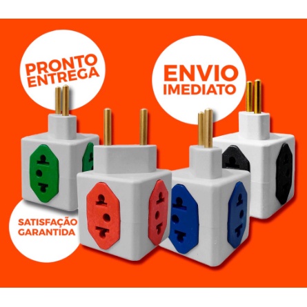 Adaptador Tomada Benjamin T 3 Saídas 2p+t 10a 250v - Escorrega o Preço