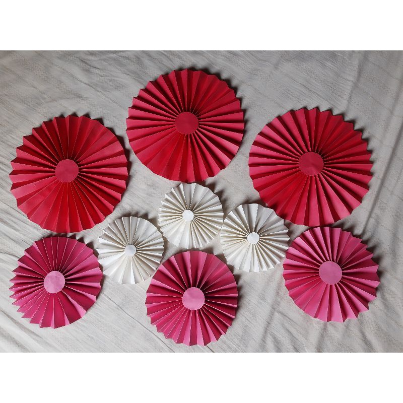 Flores de papel estilo leque 5 unidades | Shopee Brasil