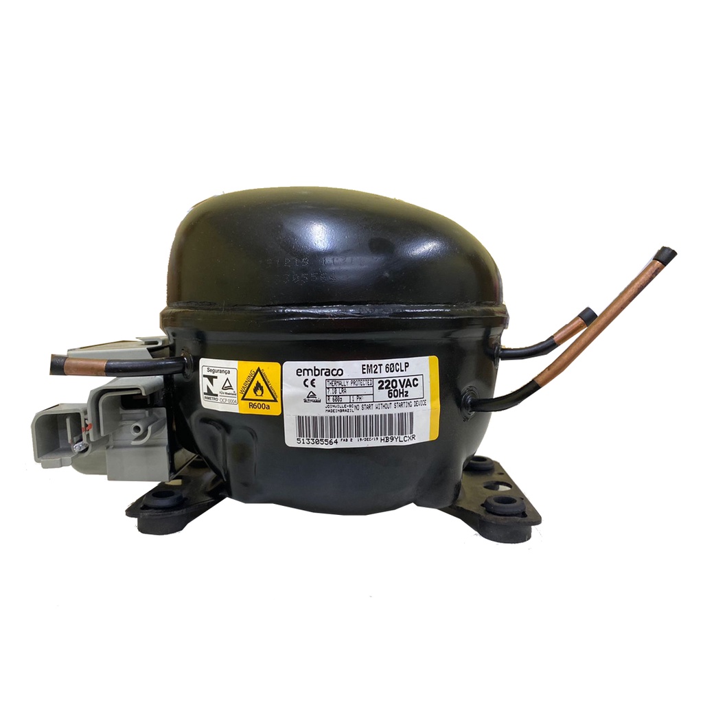 Compressor Embraco 1/6 R600a 220V EMU60CLP/EM2P60CLP/EM2T60CLP | Shopee ...
