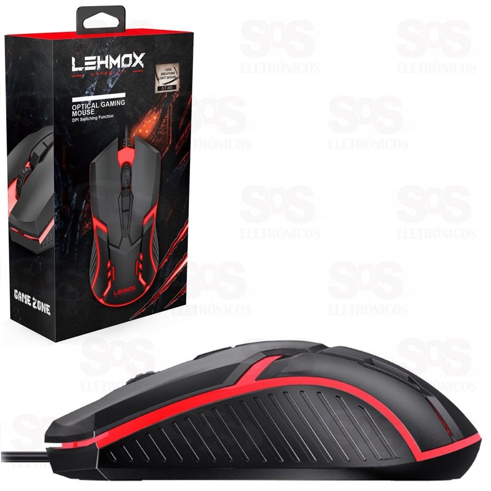 Mouse Gamer USB Com LED RGB Hyper LEHMOX GT-M5 | Shopee Brasil