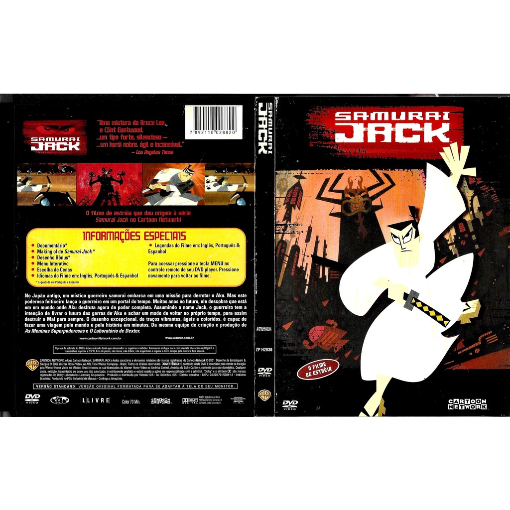 DVD - SAMURAI JACK - O FILME DE ESTREIA | Shopee Brasil