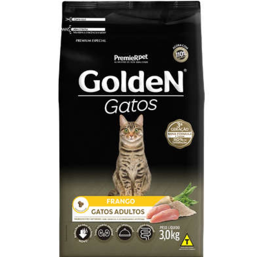 Golden Gato Adulto Frango 3kg | Shopee Brasil