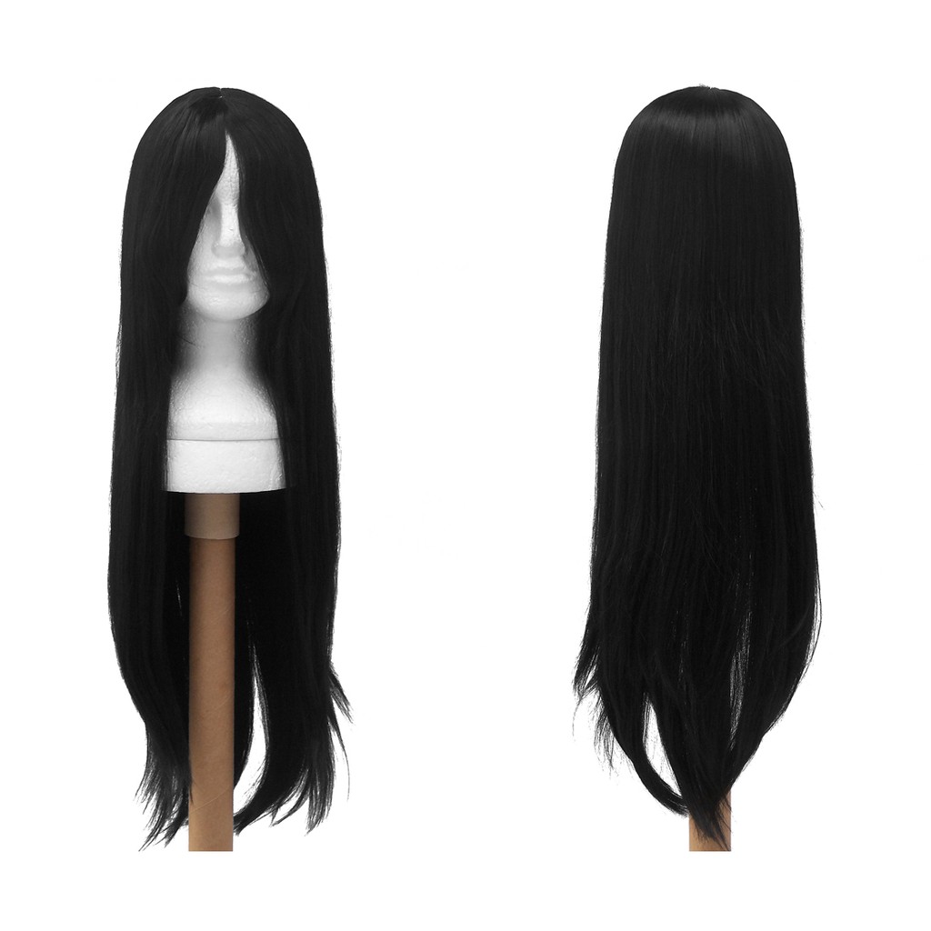 Peruca Curta Lisa Com Franja Preta - Escorrega o Preço